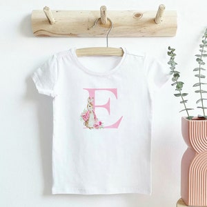 Flopsy Rabbit Pink Floral Alphabet Clipart | Watercolor Alphabet PNG ...