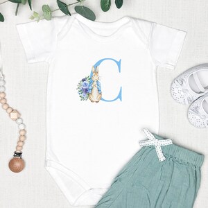 Peter Rabbit Blue Floral Alphabet Clipart | Watercolor Bunny PNG | Cute ...