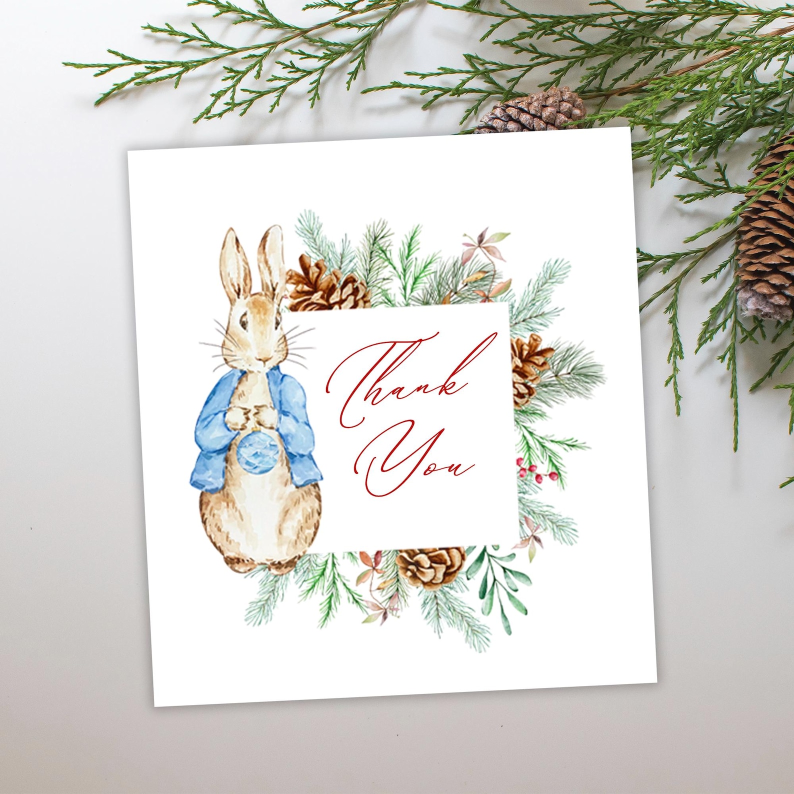 Peter Rabbit Christmas Frames Clipart | Watercolor Winter Wreath Rabbit ...