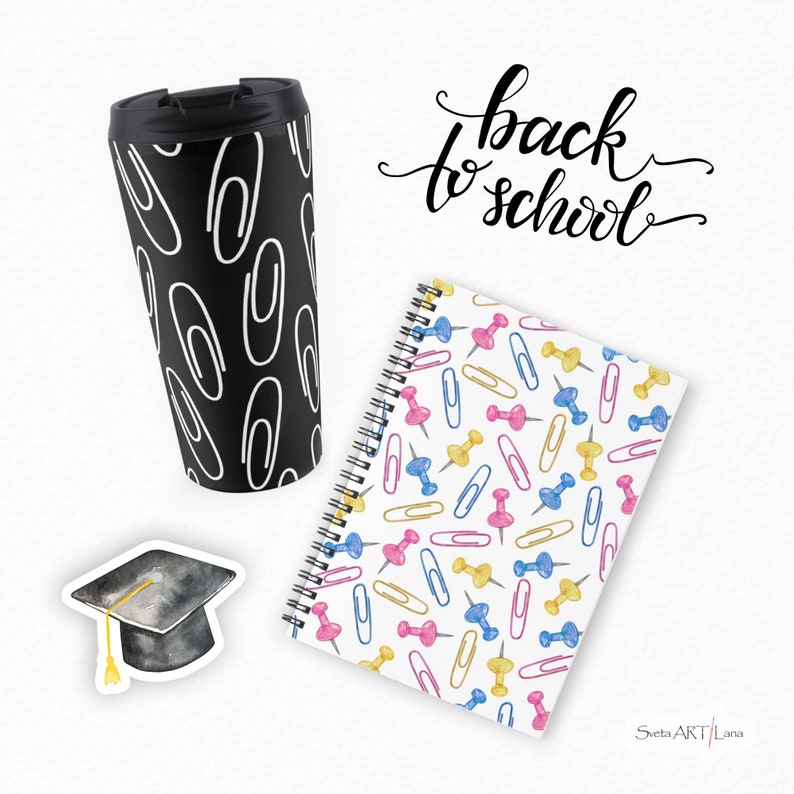 School Digital Papers Watercolor Classroom School Supplies - Etsy