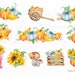 Fall Autumn Orange Pumpkins Clipart Arrangements Autumn Decor Clipar ...