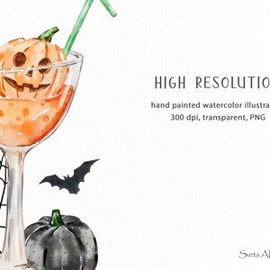 Watercolor Halloween Bucket Candy Clipart | Halloween Party Clipart ...
