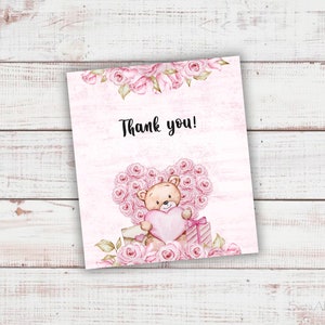 Teddy Bear Digital Papers | Watercolor Valentines Teddy Bear Seamless ...