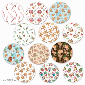 Watercolor Christmas Gingerbread Digital Paper | Winter Sweets Seamless ...