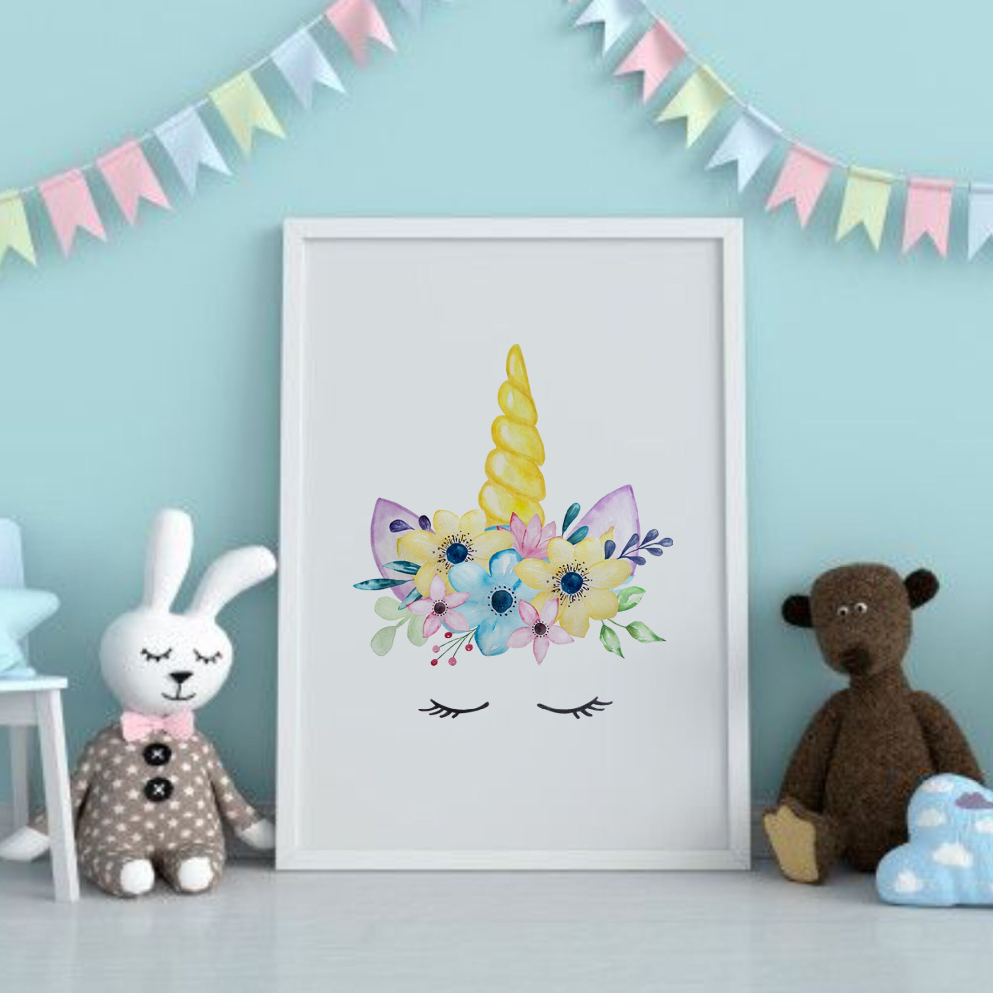 Unicorn Watercolor Clipart Rainbow Clip Art Magic Unicorn | Etsy