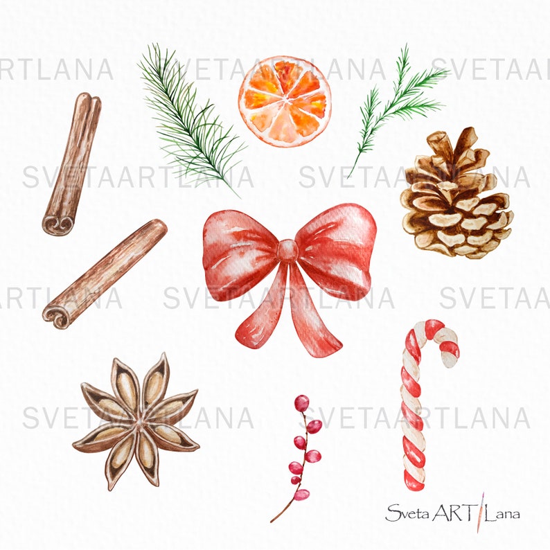 Christmas Gingerbread Watercolor Clipart | Christmas Cookies Png | Cute ...