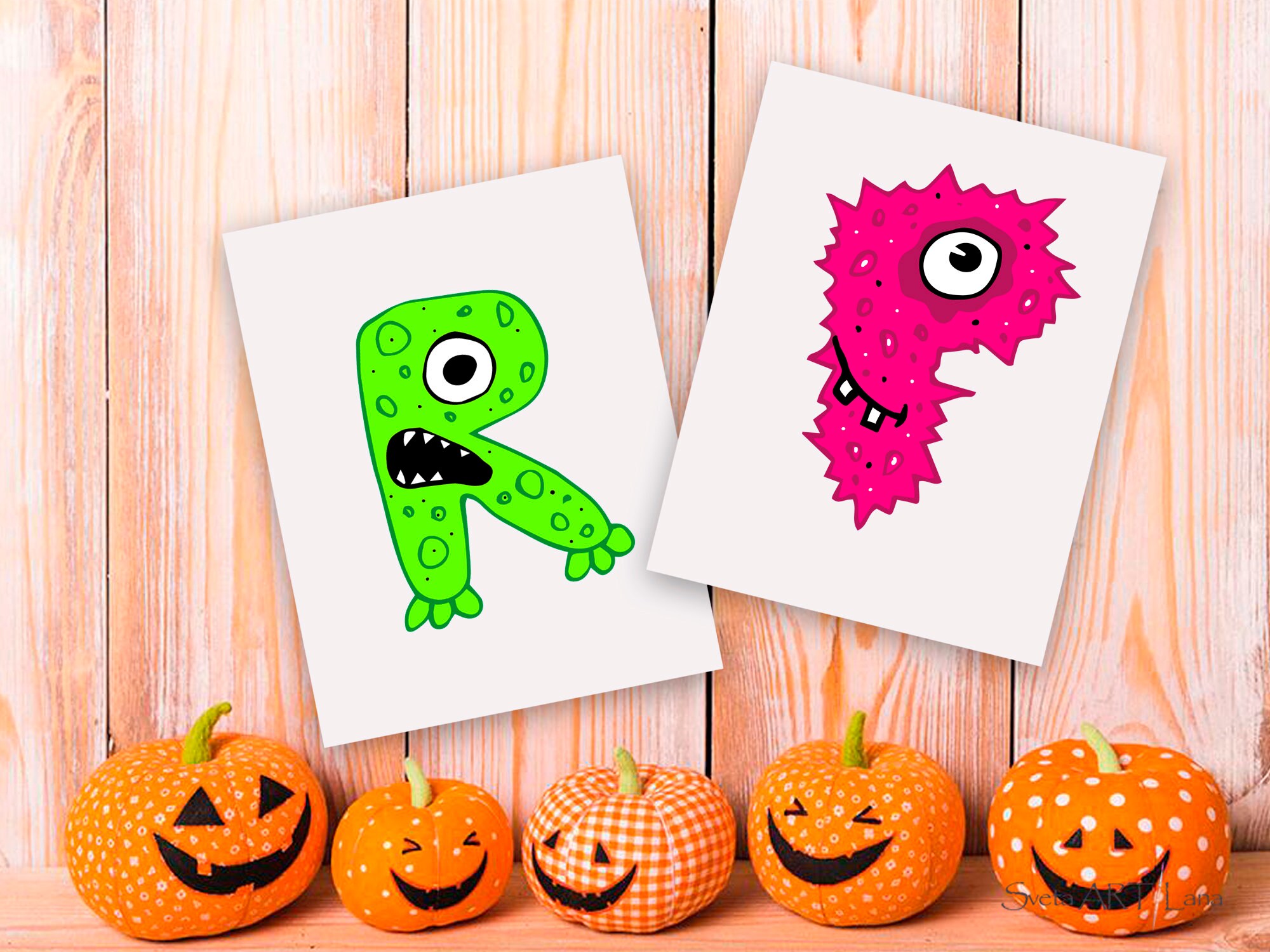 Monster Alphabet Characters Halloween Alphabet clipart | Etsy
