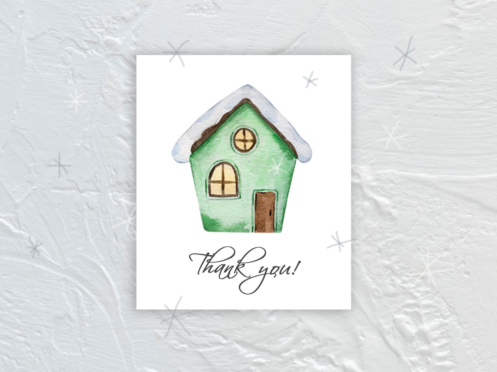 Watercolor Winter Houses Clipart Christmas Landscape Clipart - Etsy