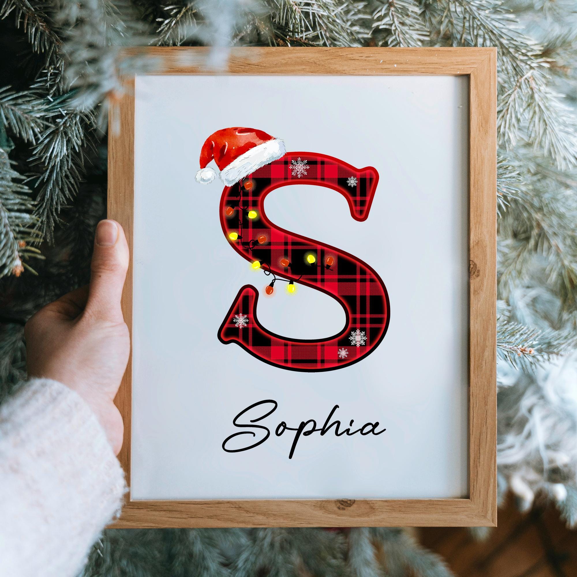 Christmas Plaid Alphabet Clipart | Red Plaid Letters | Christmas Plaid ...