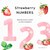 Strawberry Alphabet Clipart Watercolor Strawberry Red Letters Cute ...