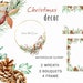 Christmas Greenery Watercolor Clipart Winter Floral Frame - Etsy