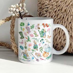 Peter Rabbit Garden Collage Sheet | Watercolor Animal | Beatrix Potter ...