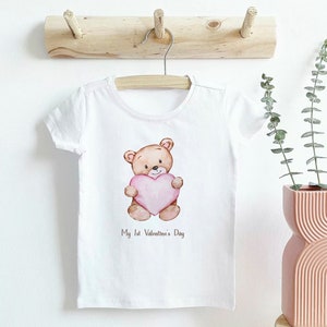 Watercolor Teddy Bear Valentines Day Clipart | Little Bears Png | Heart ...