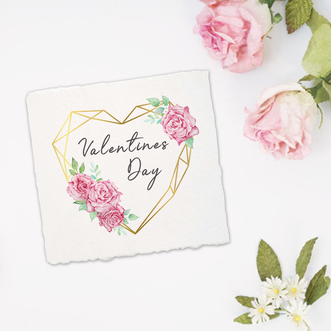 Watercolor Heart Valentine Wreath Boho Clipart Valentines Day - Etsy