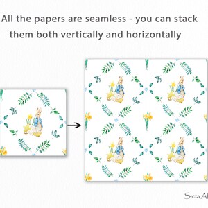 Peter Rabbit Digital Paper | Watercolor Rabbit and Friends Characters ...