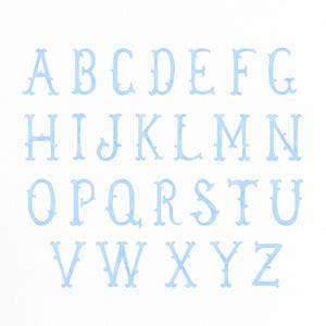 Watercolor Vintage Blue Letters | Monogram Alphabet Clipart | Wedding ...