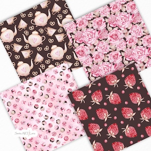 Watercolor Valentines Digital Papers | Valentines Day Seamless Pattern ...