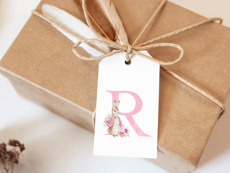 Flopsy Rabbit Pink Floral Alphabet Clipart | Watercolor Alphabet PNG ...