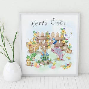Peter Rabbit Happy Easter Clipart | Watercolor Rabbit PNG | Easter ...