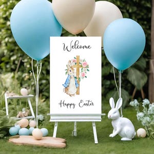 Peter Rabbit Happy Easter Clipart | Watercolor Rabbit PNG | Easter ...