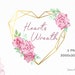 Watercolor Heart Valentine Wreath Boho Clipart, Valentines Day Frame ...