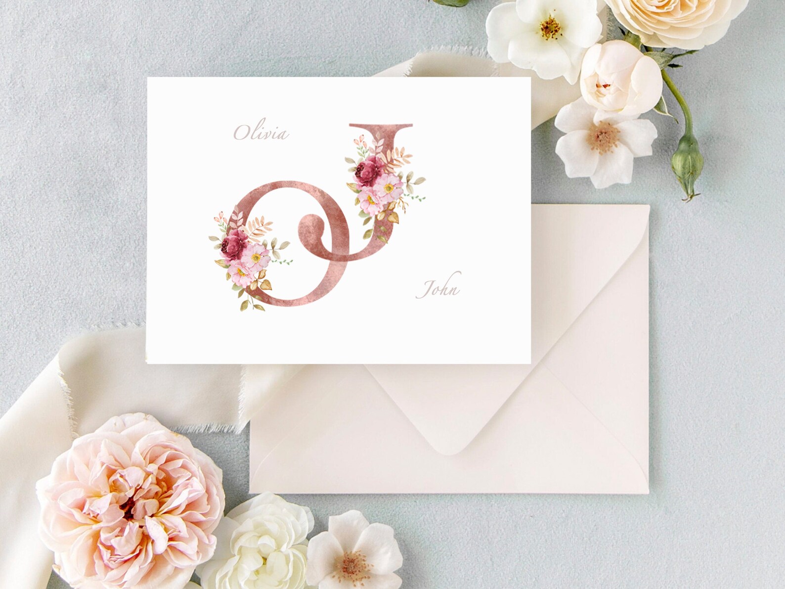 Watercolor Floral Alphabet Clipart Boho Letters Autumn Floral Alphabet ...