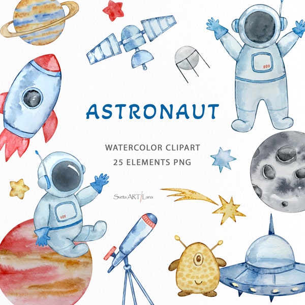 Watercolor Space Art - Etsy