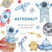 Watercolor Astronaut Clipart | Space Nursery Clipart | Astronaut ...