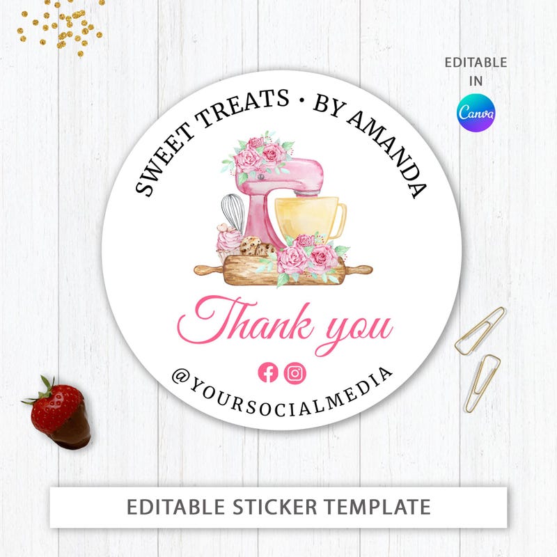 Thank You Bakery Stickers - Etsy