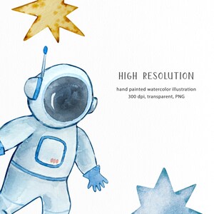 Watercolor Astronaut Clipart | Space Nursery Clipart | Astronaut ...
