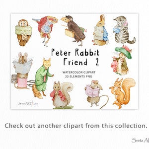 Peter Rabbit Friends Collage Sheet | Watercolor Animal | Beatrix Potter ...