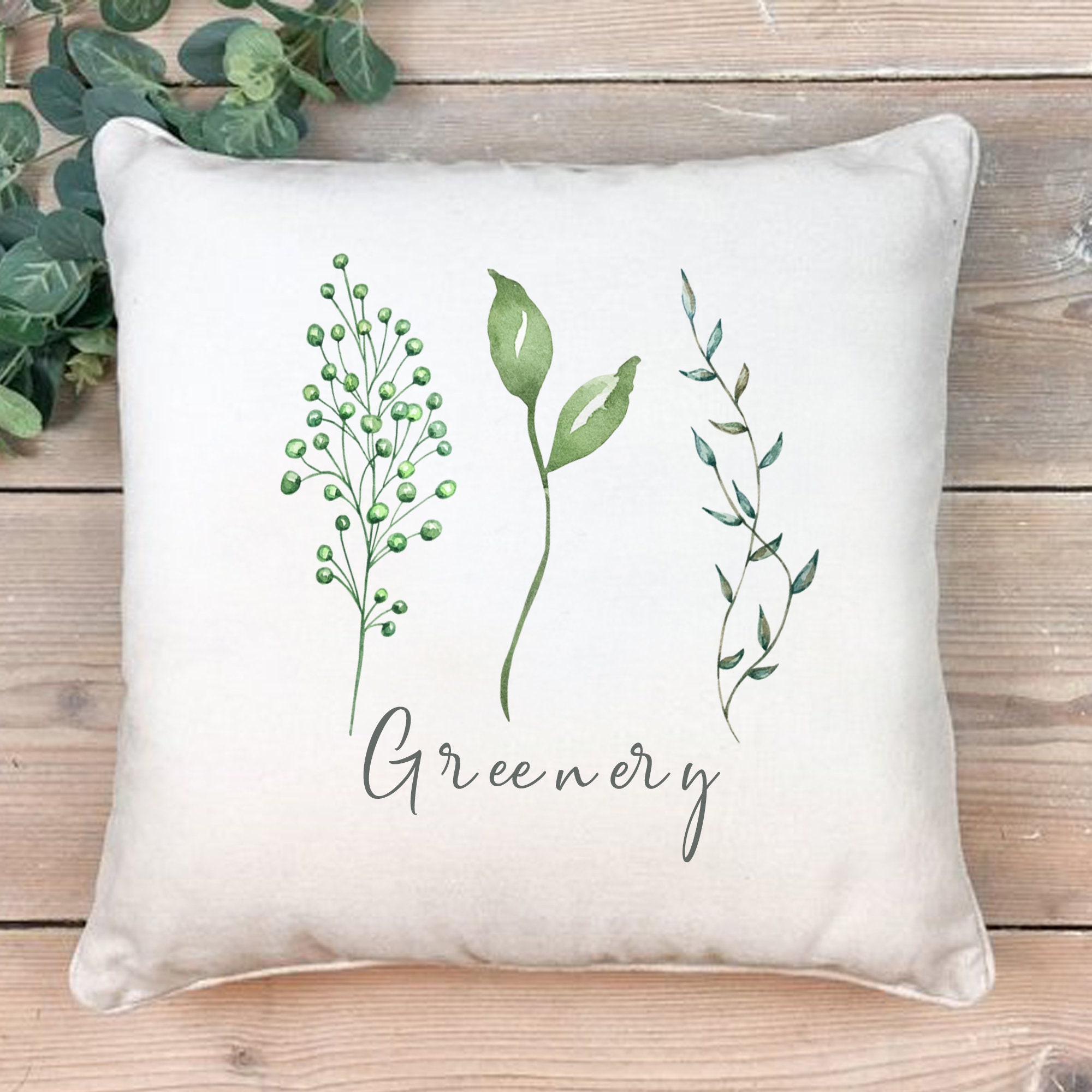 Watercolor Greenery Clipart Green Eucalyptus Foliage Clip - Etsy