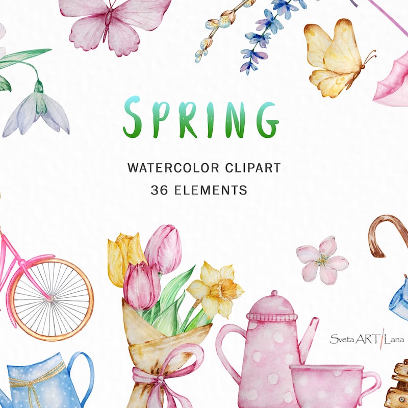 Spring Clip Art - Etsy