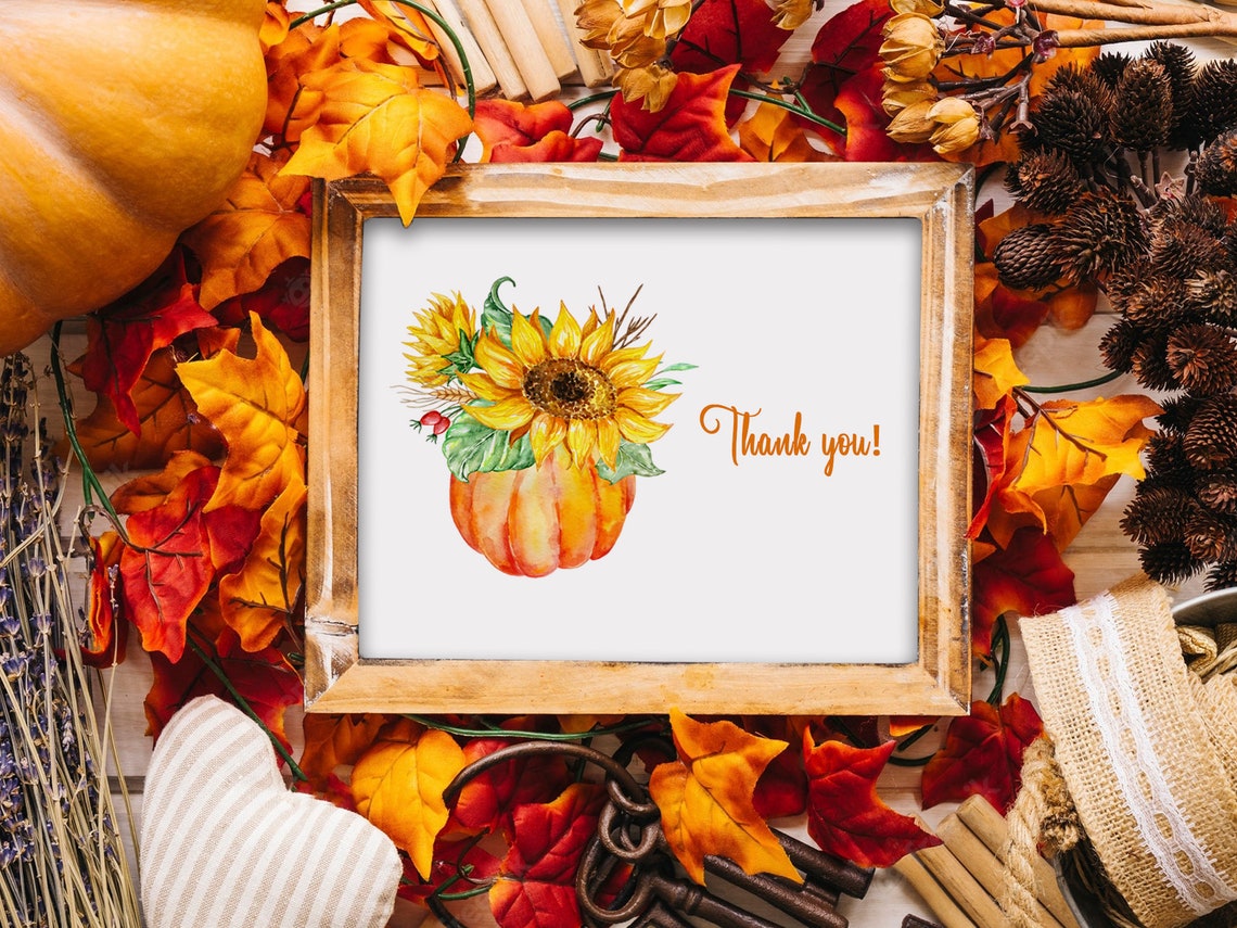 Fall Autumn Orange Pumpkins Clipart Arrangements Autumn - Etsy