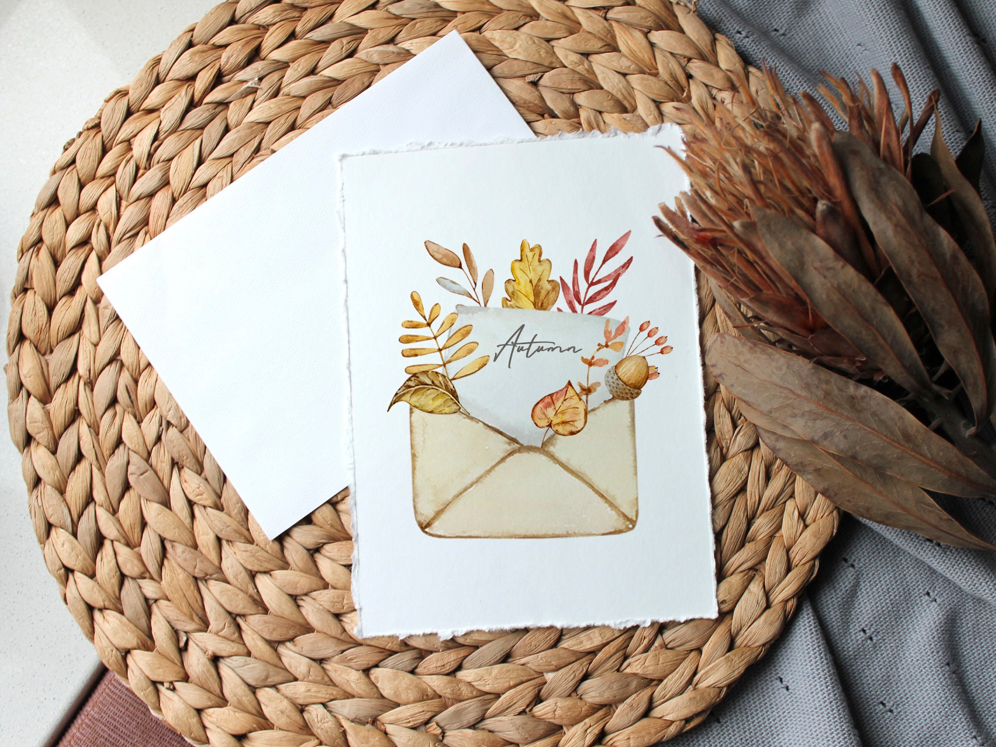 Watercolor Cozy Autumn Clipart Pumpkin Clipart Happy - Etsy