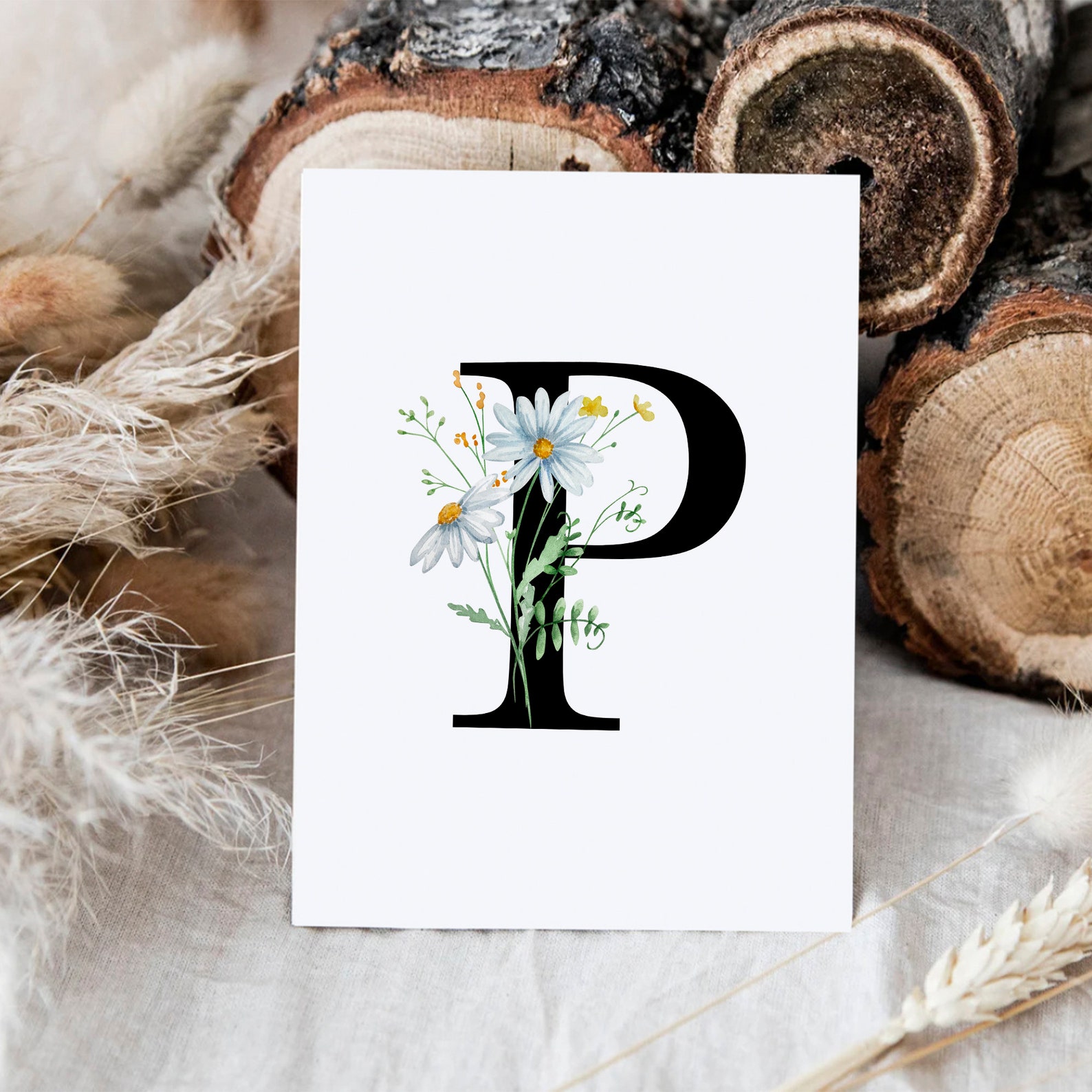 Wildflowers Alphabet | Boho Letters | Watercolor Summer Floral Alphabet ...