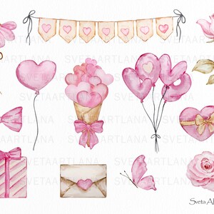 Watercolor Teddy Bear Valentines Day Clipart | Little Bears Png | Heart ...