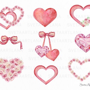 Floral Frames Valentines Day Clipart | Grandmillennial Soft Pink ...