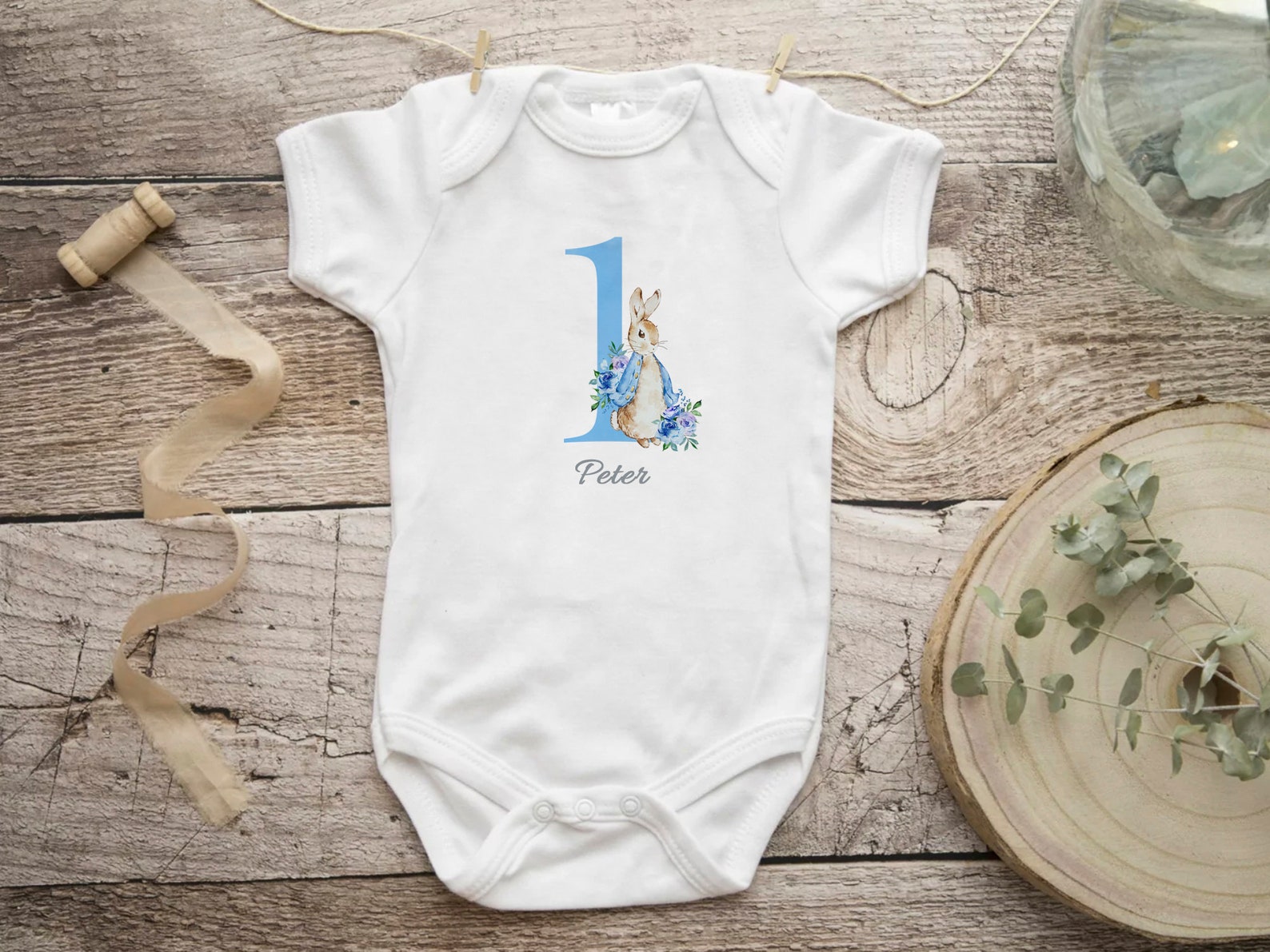 Peter Rabbit Blue Floral Numbers PNG Watercolor Peter Rabbit - Etsy