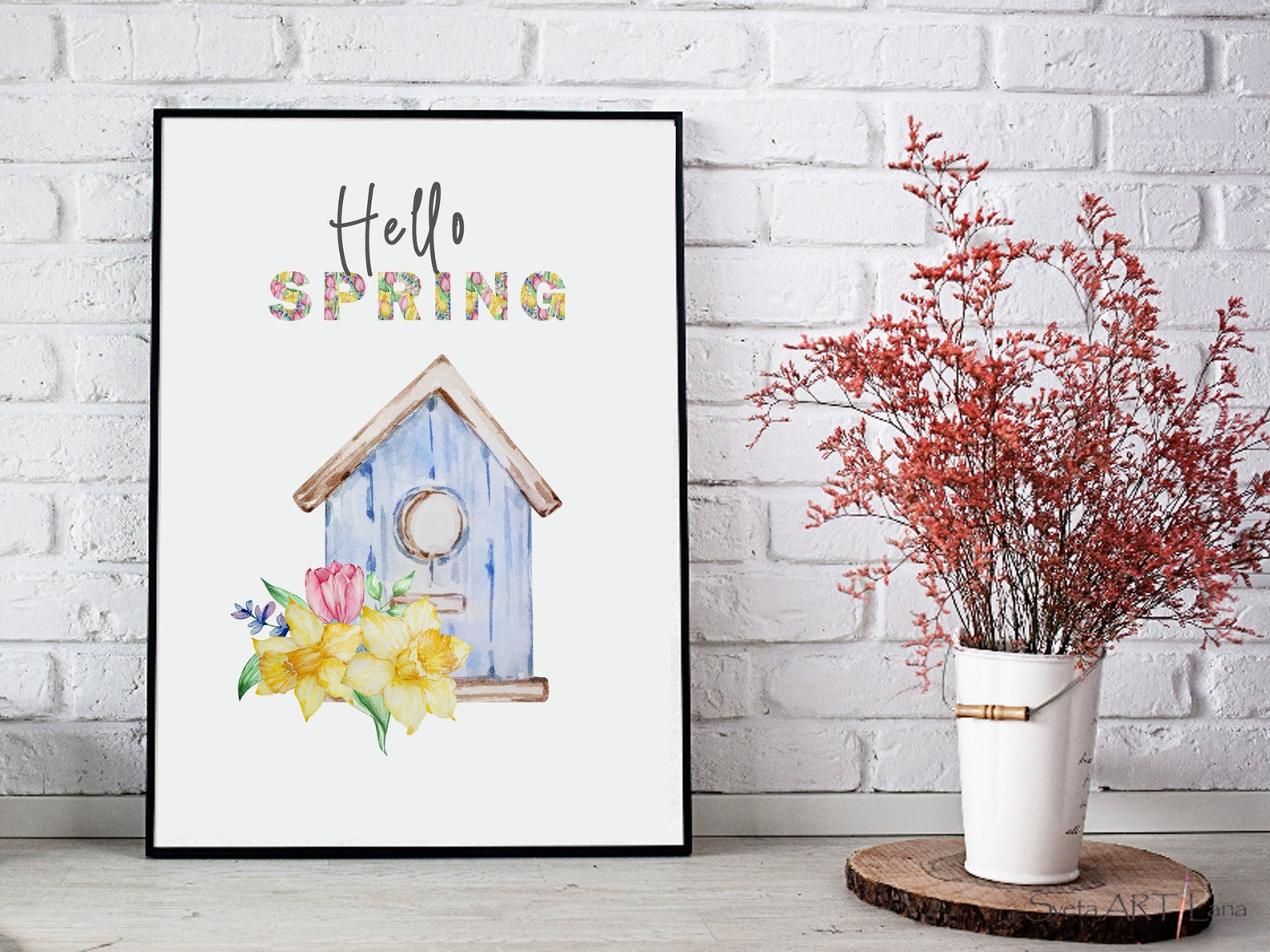 Watercolor Spring Flowers Clipart | Bouquet Flowers | Watering Can With ...