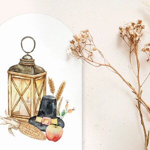 Watercolor Thanksgiving Clipart | Holiday Turkey PNG | Autumn Harvest ...