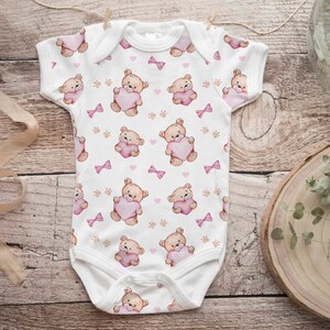 Teddy Bear Digital Papers | Watercolor Valentines Teddy Bear Seamless ...