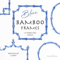 Bamboo Frames, Bamboo Clipart Frames, Clipart - Etsy