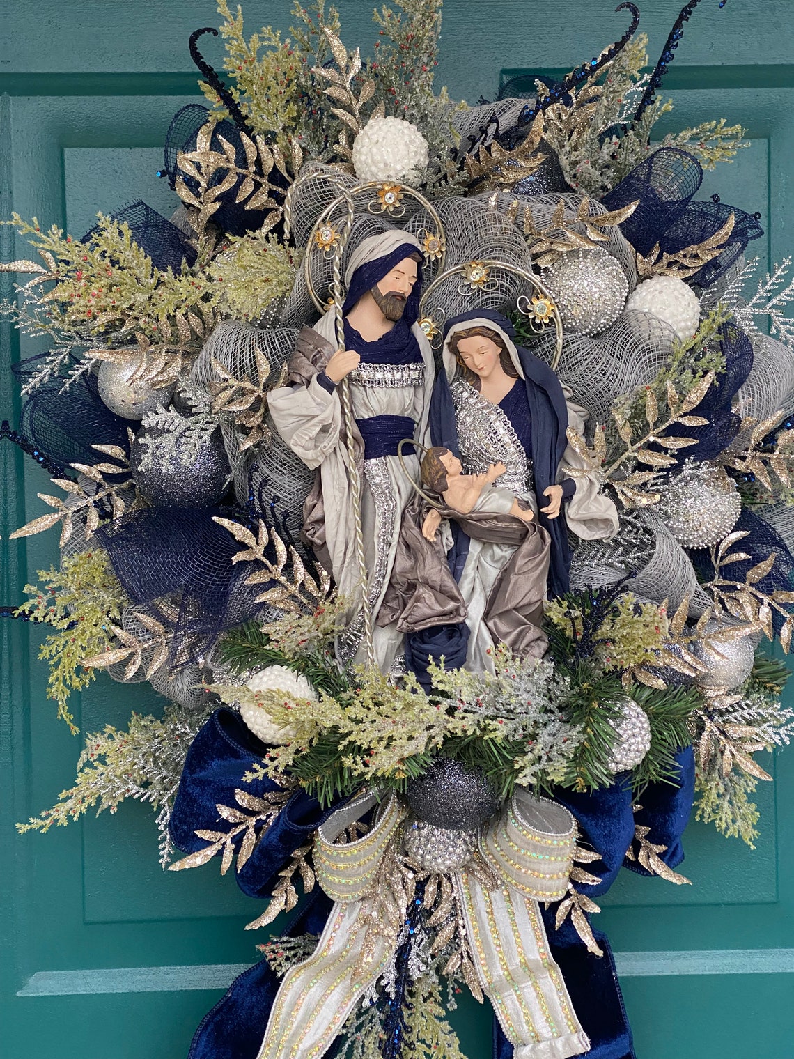 Holy Family Wreath Jesus Wreath Nativity Christmas Wreath - Etsy