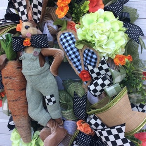 Easter Wreath, Spring Wreath, Spring Decor, Peter Rabbit Wreath, Peter ...