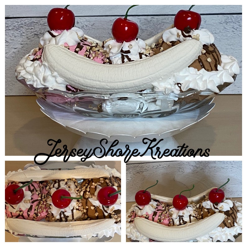 Fake Banana Split Fake Ice Cream Sundae Photo Prop Faux Ice Etsy