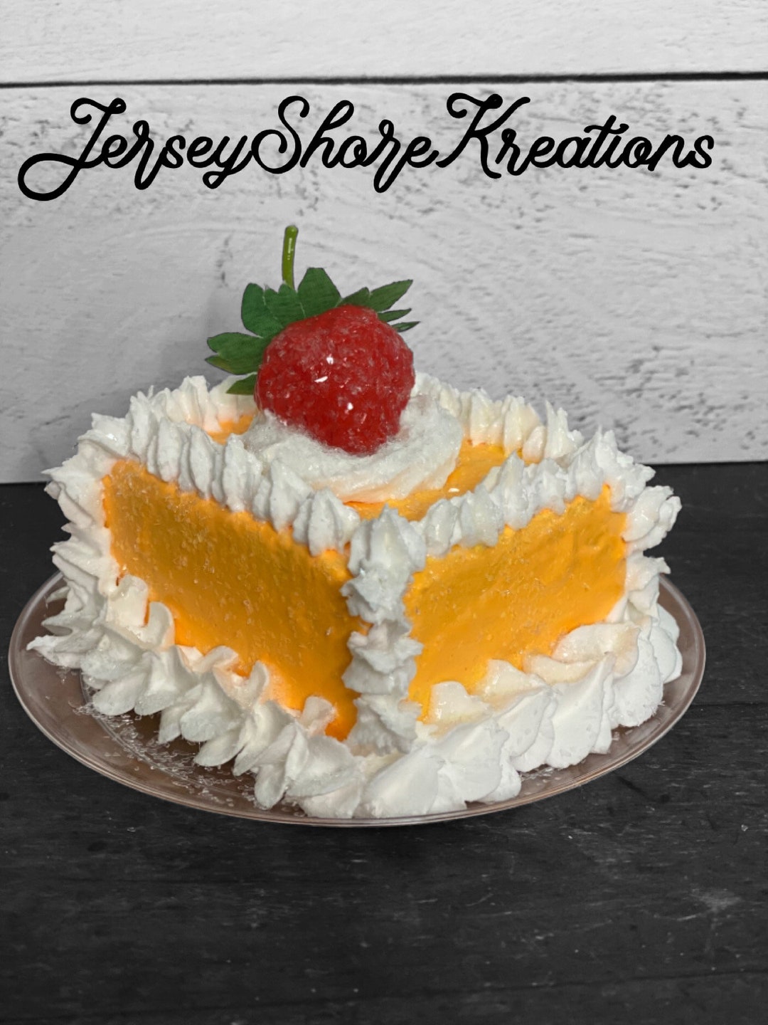 Coffee Bar Decor, Fake Bake, Faux Cake, Orange Icing Fake Bake, Photo ...