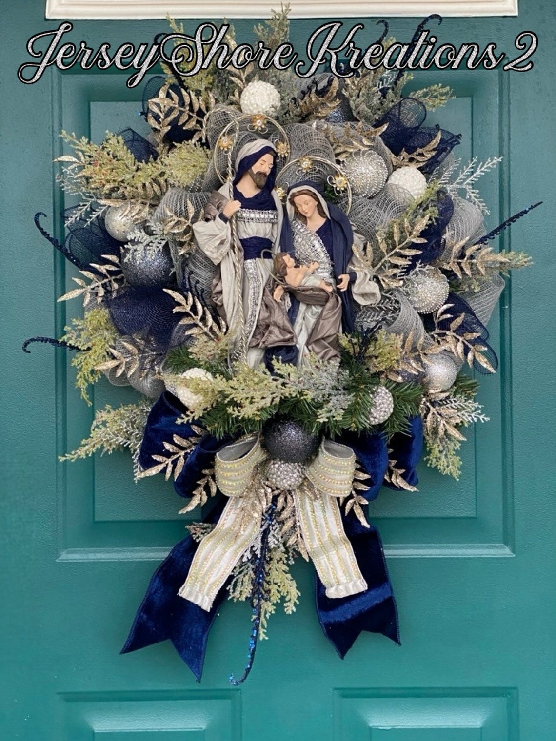 Holy Family Wreath Jesus Wreath Nativity Christmas Wreath - Etsy