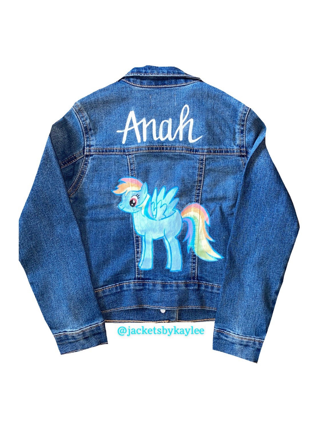 Custom Painted Kids Rainbow Dash My Little Pony Jacket - Etsy
