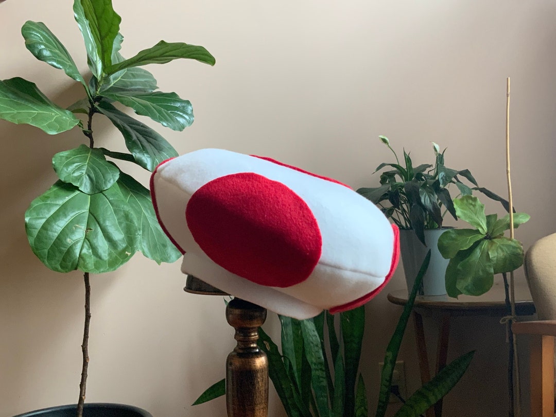 Toadstool hat STUFFED baby kids adult/ Toadette/ Beret/ Toad cap red ...